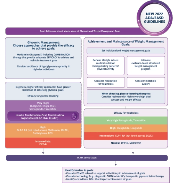 New 2022 ADA/EASD Guidelines: GLPP-1 RA/Insulin combination is very ...